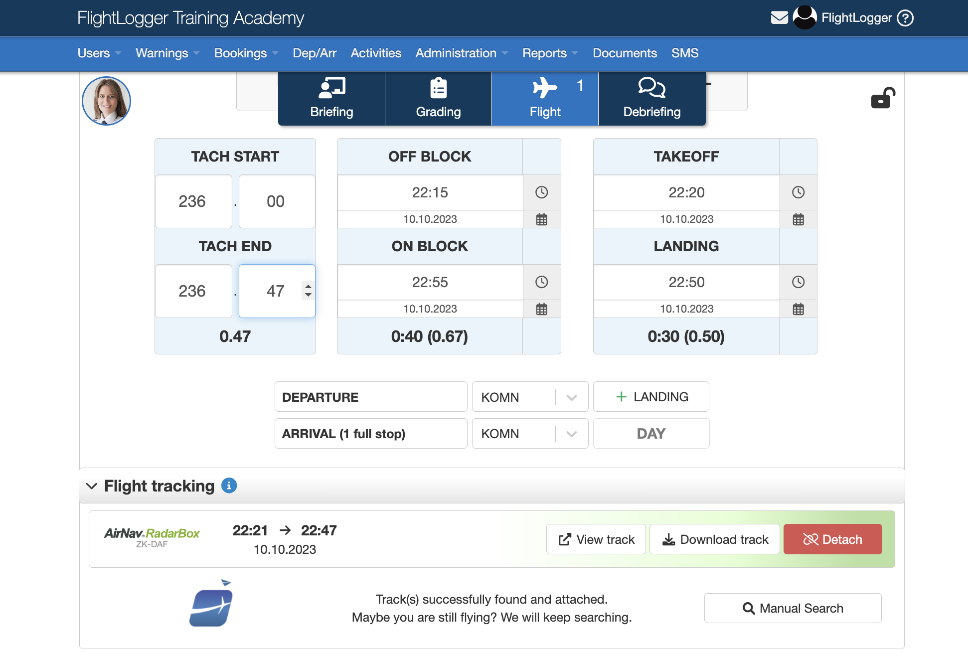 Setting up the AirNav RadarBox integration in FlightLogger
